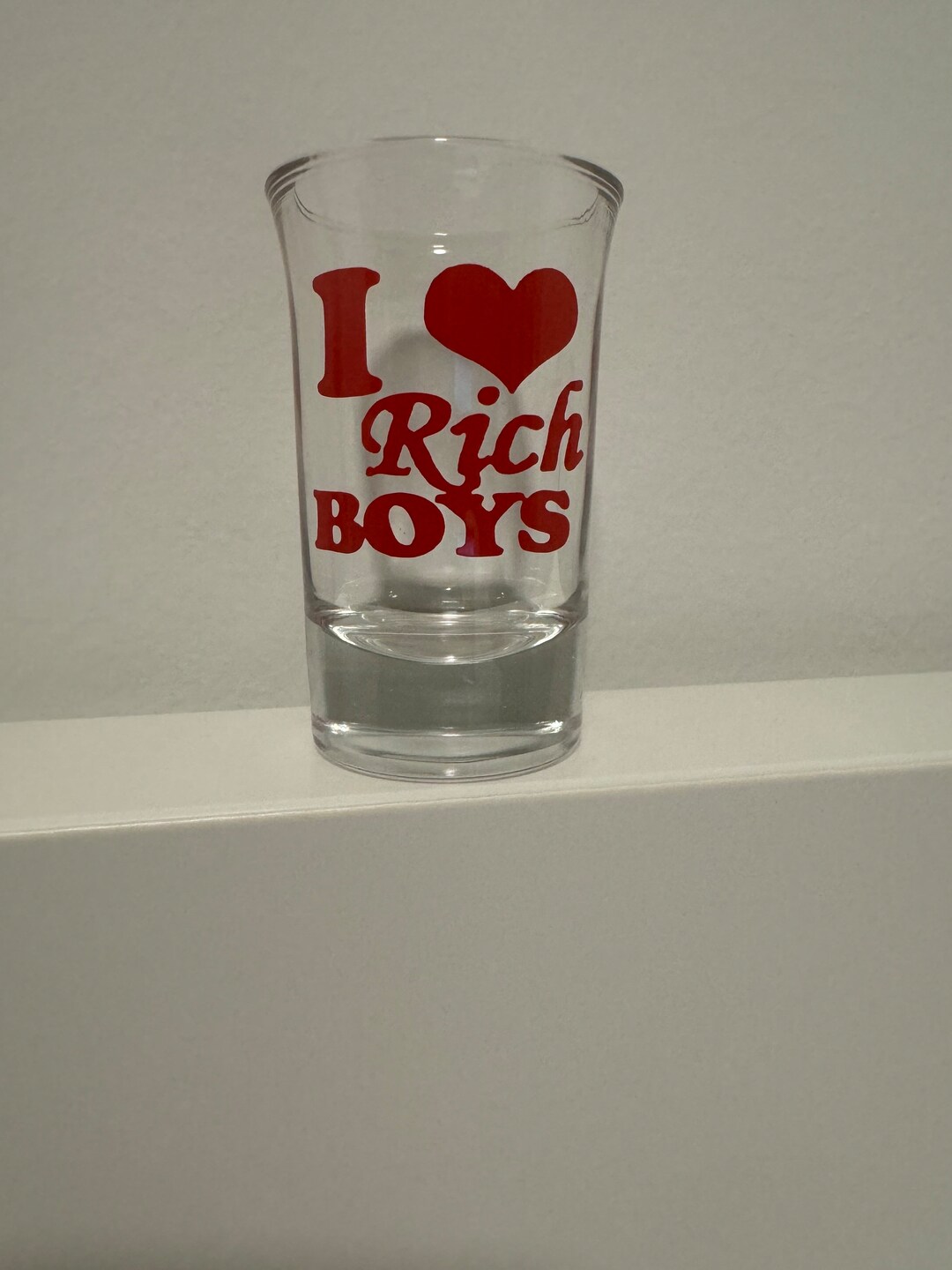 Y2K I 3 RICH BOYS Glass, Pink Shot Glass, Cute Shot Glass, Funny Shot ...