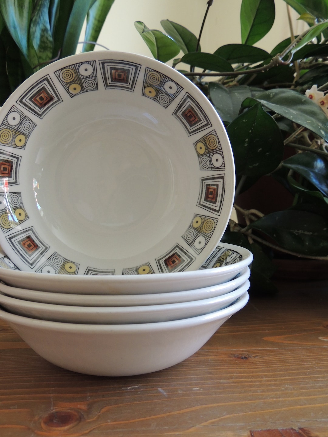 Vintage Broadhurst England Rushstone by Kathie Winkle Ironstone Cereal ...