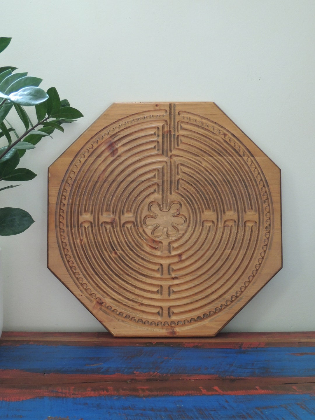 Chartres Octagonal Wooden Finger Labyrinth, Excellent Condition - Etsy
