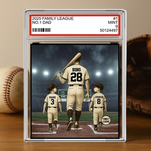 Custom Family Trading Card Style PNG, Personalized Baseball No. 1 Dad ...
