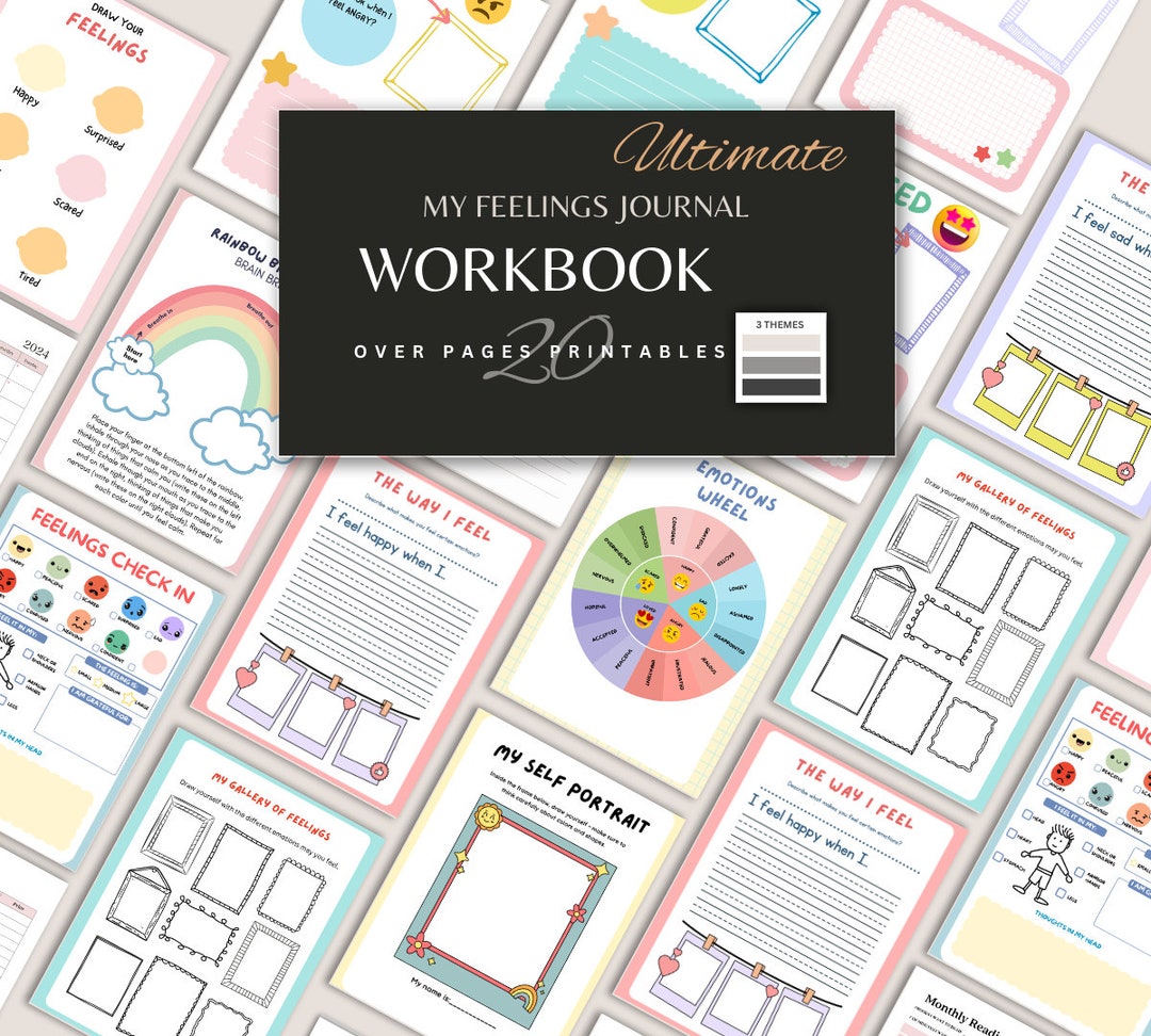 Kids Emotional and Feelings Planner, Kindergarten Workbook | Printable ...