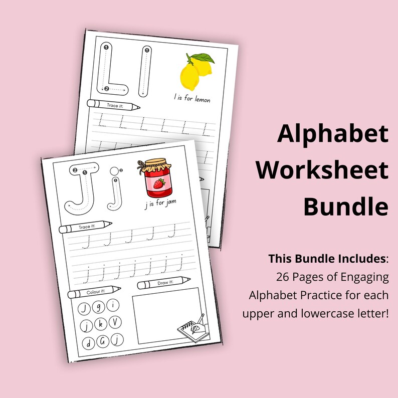 Printable Alphabet Worksheets Handwriting, Letter Practice, Tracing and ...
