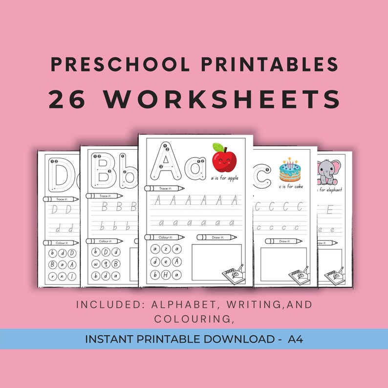 Printable Alphabet Worksheets Handwriting, Letter Practice, Tracing and ...