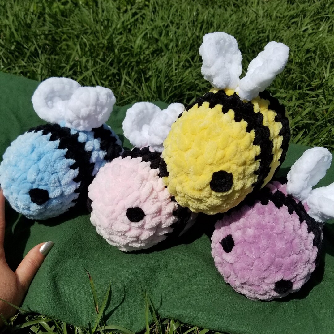 Bee Jumbo Stuffed Animal Plushie Washable Baby Toy Spring - Etsy