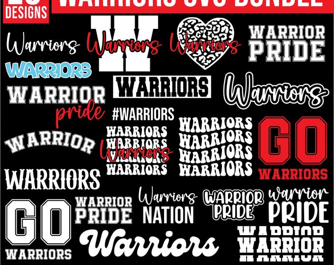 Warriors Svg Bundle, Team Mascot Svg, Warriors Team Svg, Stacked ...