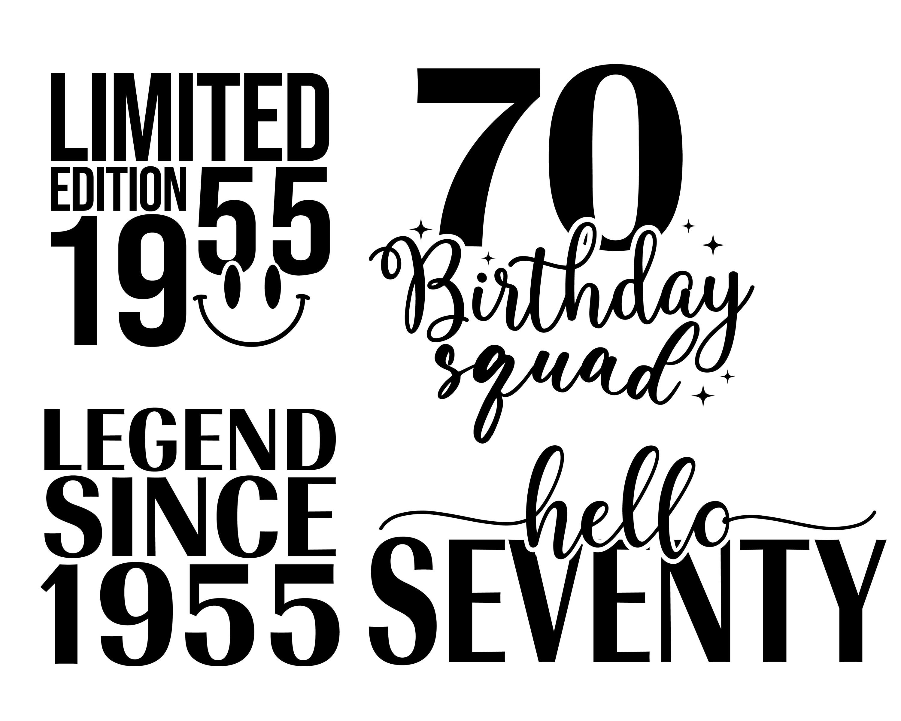 70th Birthday SVG Bundle, Happy Birthday Svg, Birthday Shirt Svg ...