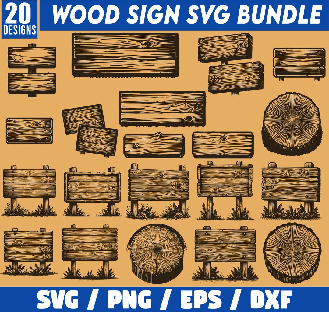 Wood Sign Svg Bundle, Wood Board Svg, Board Pattern Svg Png, Wood Sign ...