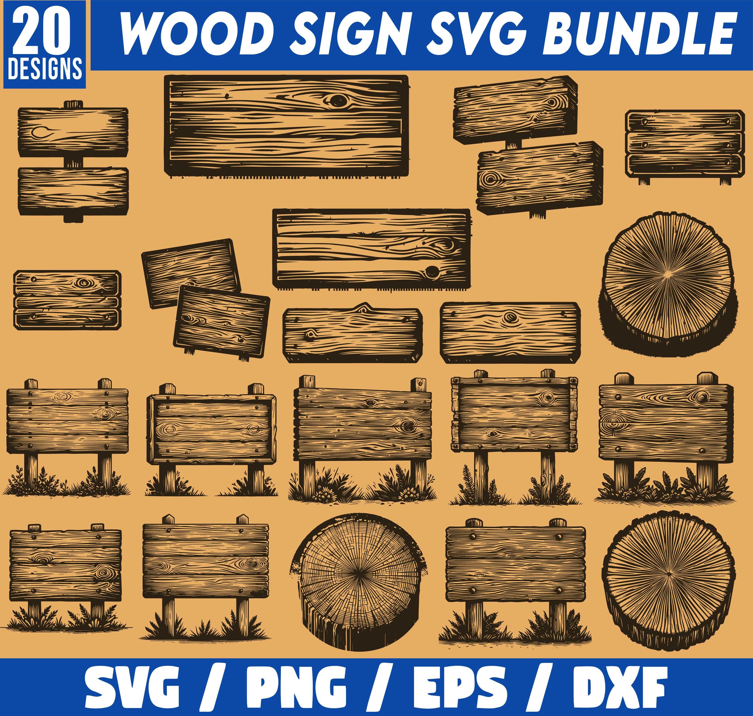 Wood Sign Svg Bundle, Wood Board Svg, Board Pattern Svg Png, Wood Sign ...