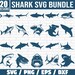 Shark Svg Bundle, Shark Fish Svg, Shark Design Svg, Animal Svg, Baby ...