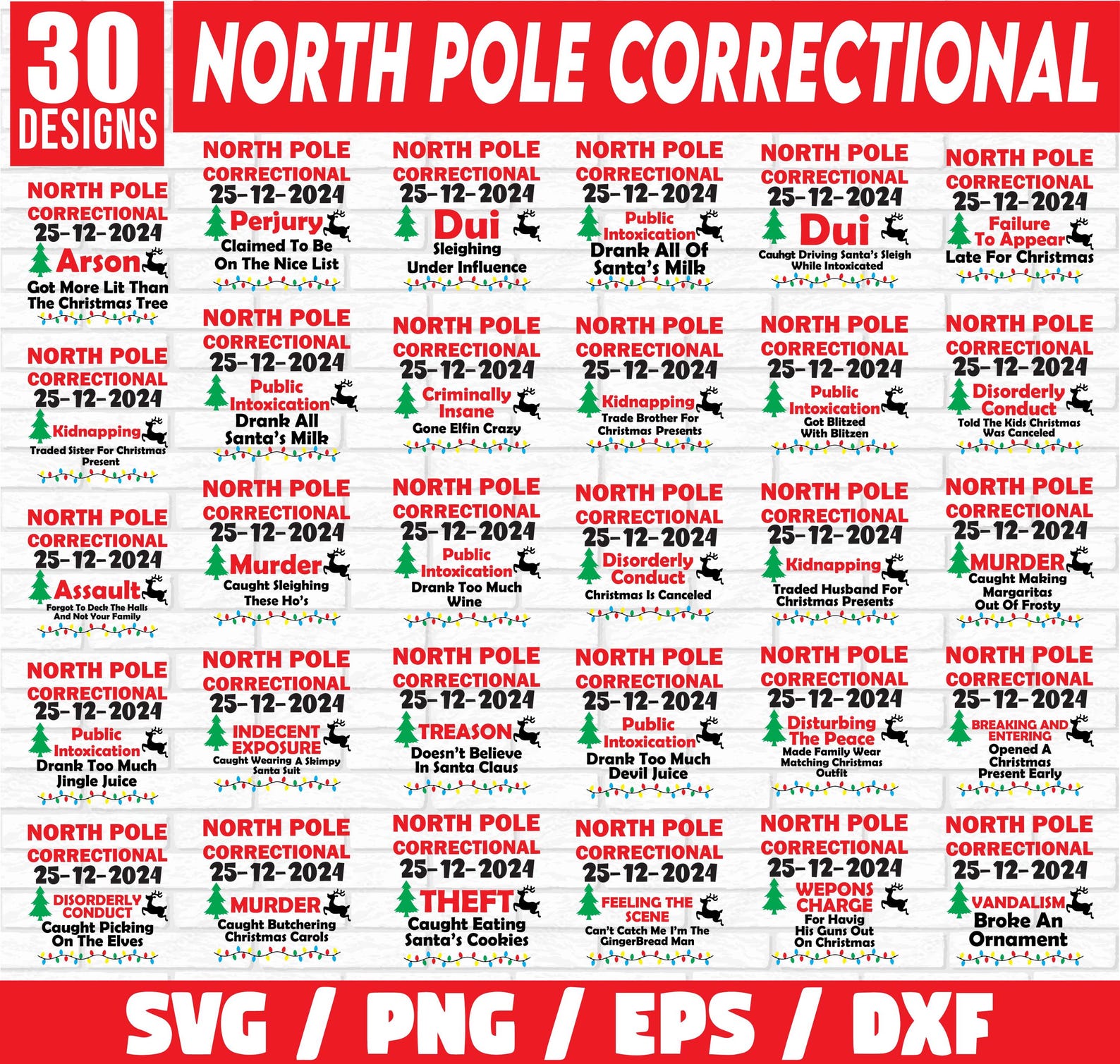North Pole Correctional Svg Bundle, North Pole Correctional Christmas ...