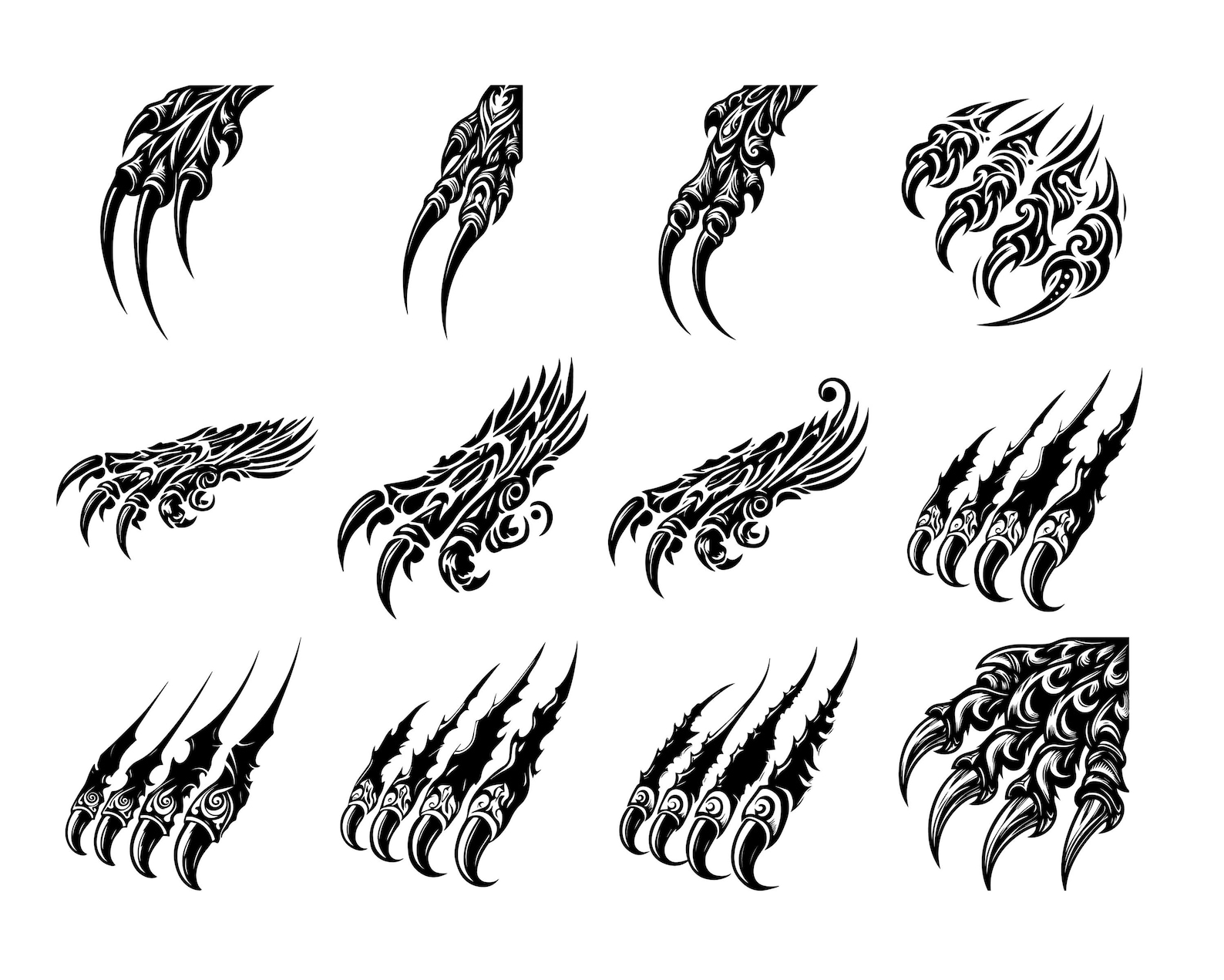 Claw SVG Bundle, Claw PNG Bundle, Dino Claw, Marks Svg, Scratch Svg ...