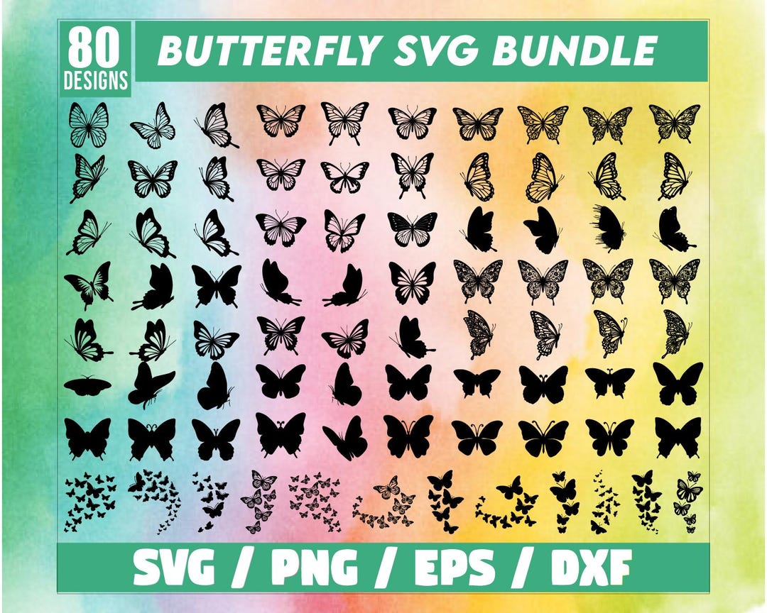 Butterfly SVG Bundle, Flying Butterflies Svg, Layered Butterfly SVG ...