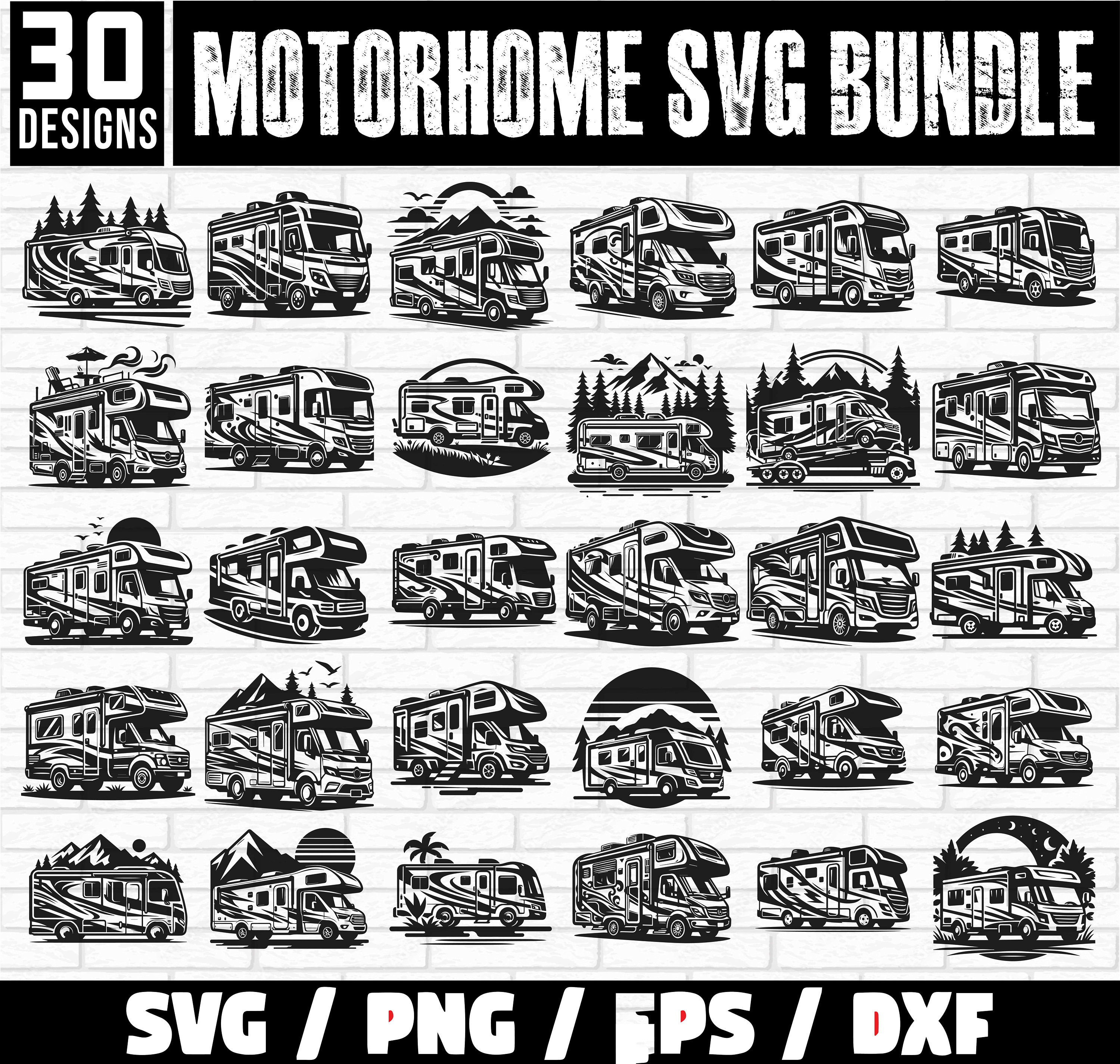 Motorhome SVG Bundle, Camper Svg Bundle, Camping Svg, Trailer Svg ...