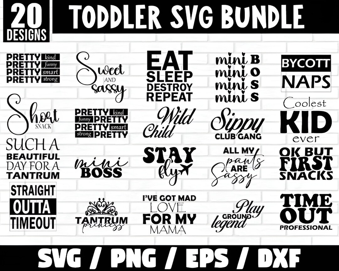 Toddler Svg Bundle, Toddler Shirt Svg, Kids Shirt Svg, Funny Cut File ...
