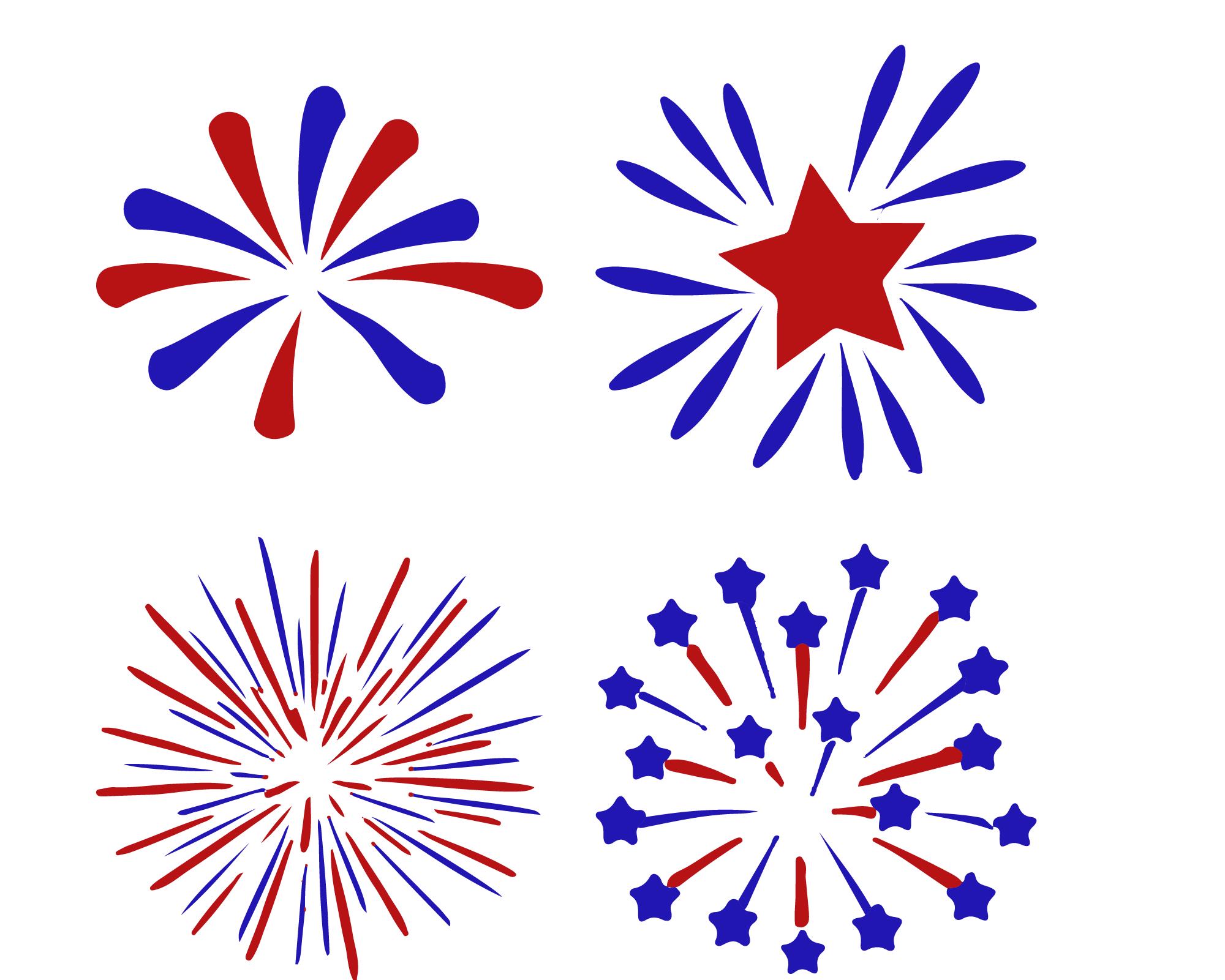 Fireworks SVG Bundle, Firecracker SVG, Firework Elements, Independence ...