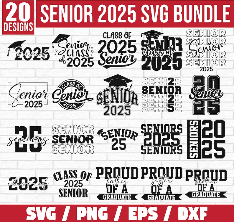 Senior 2025 SVG, Graduation Svg Bundle, Senior SVG, Graduation Shirt ...