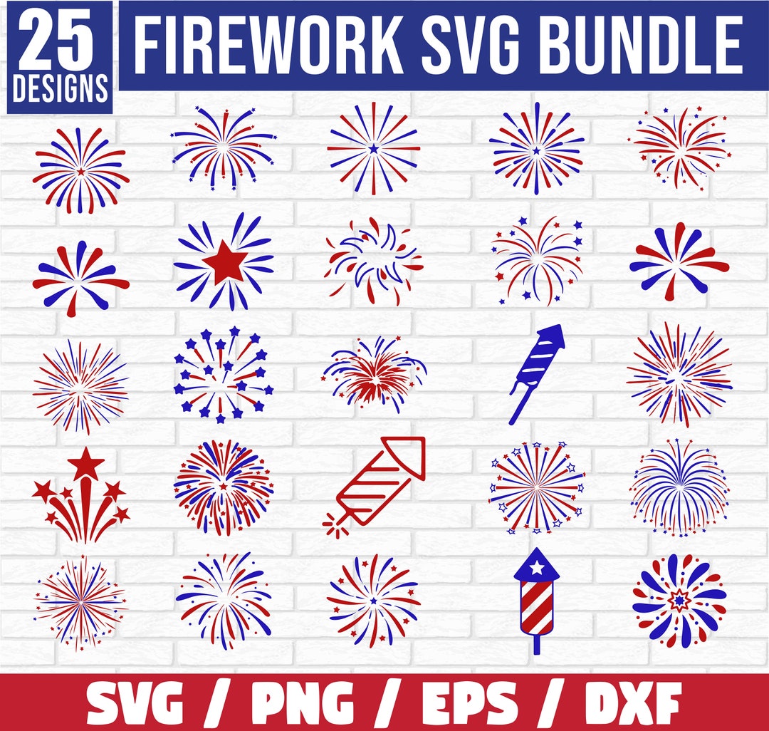 4th of July Svg Bundle Fireworks Svg & Png, 4th of July Fireworks, USA ...