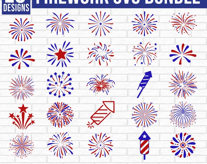 4th of July Svg Bundle Fireworks Svg & Png, 4th of July Fireworks, USA ...
