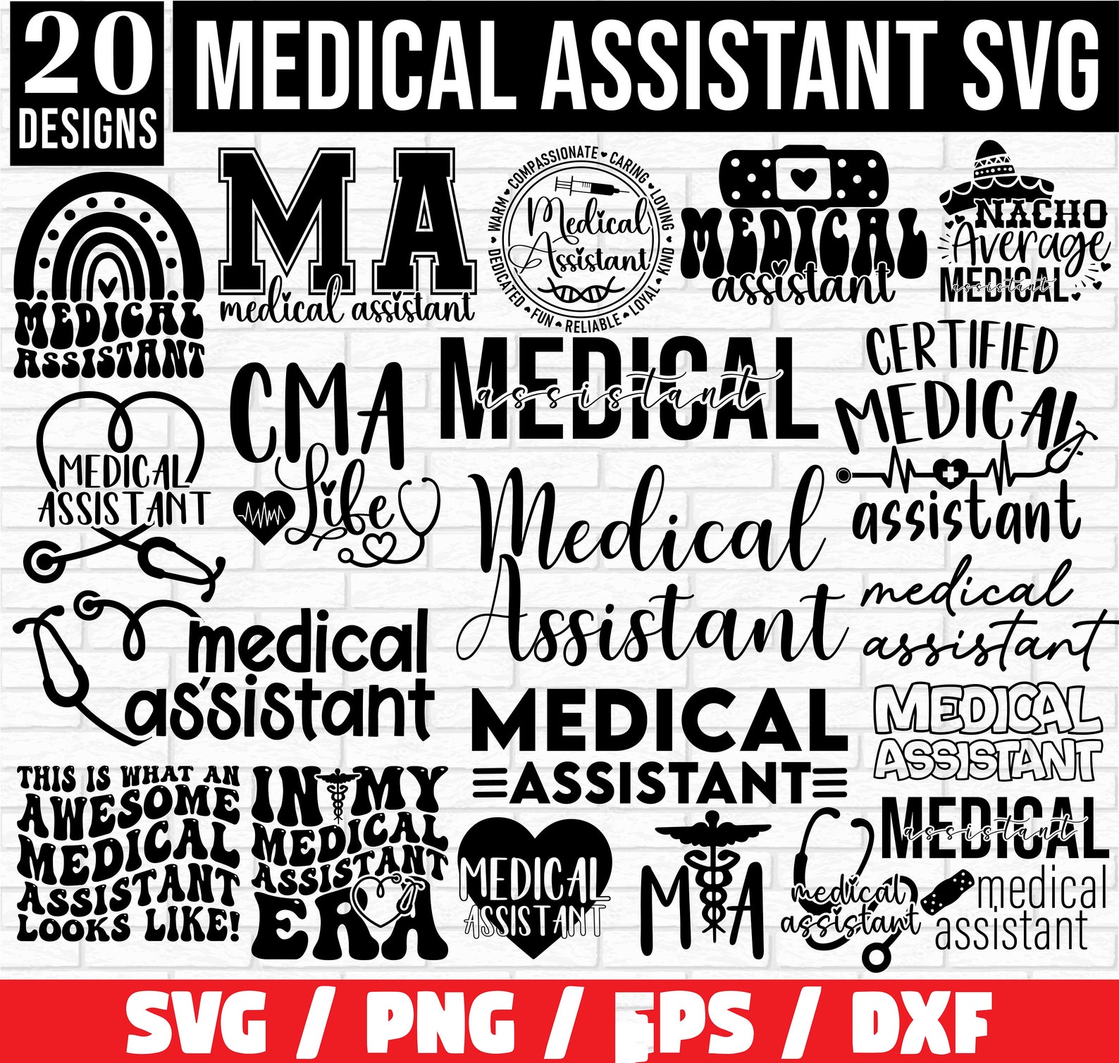 Medical Assistant SVG Bundle, Medical Assistant Life Svg, Doctor Life ...