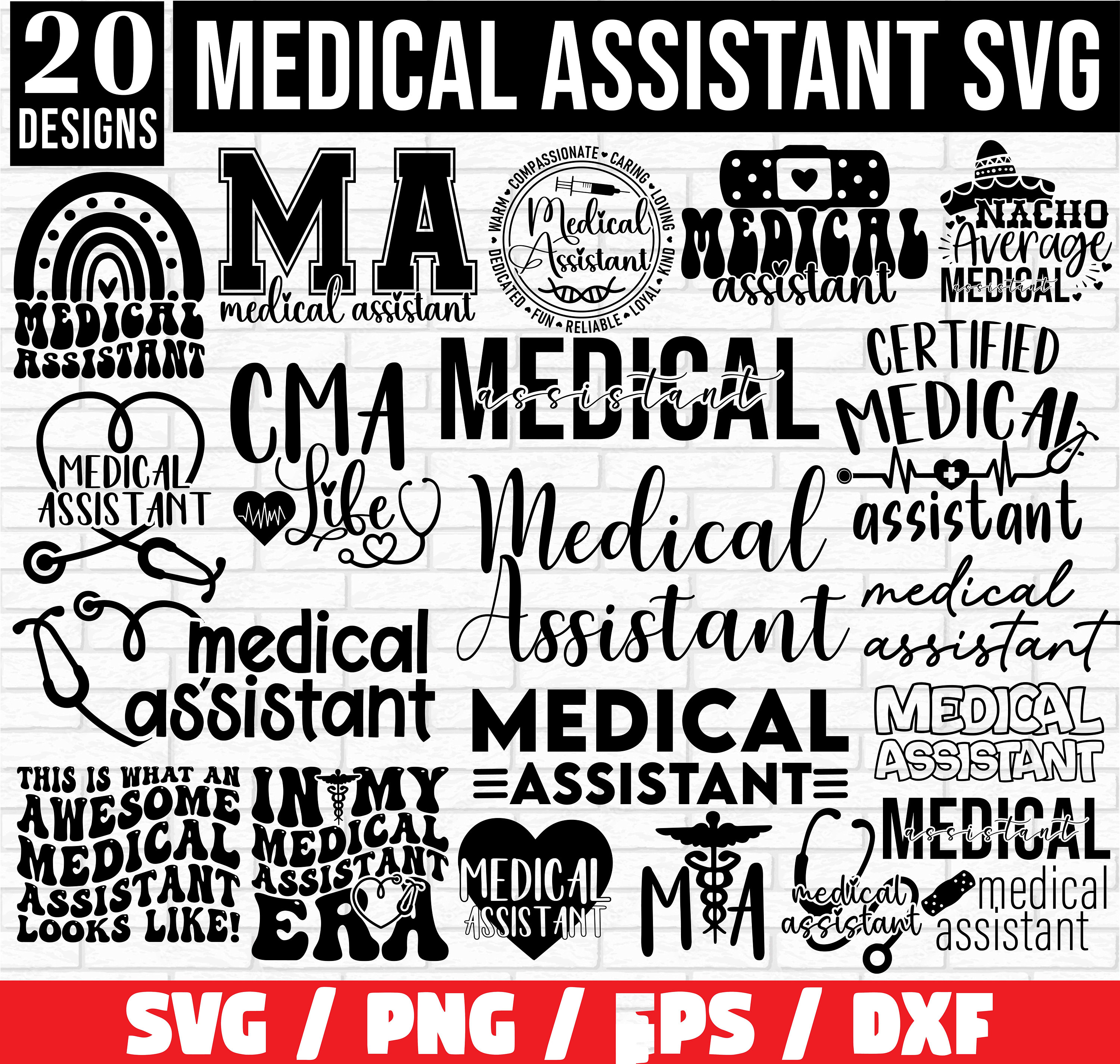 Medical Assistant SVG Bundle, Medical Assistant Life Svg, Doctor Life ...