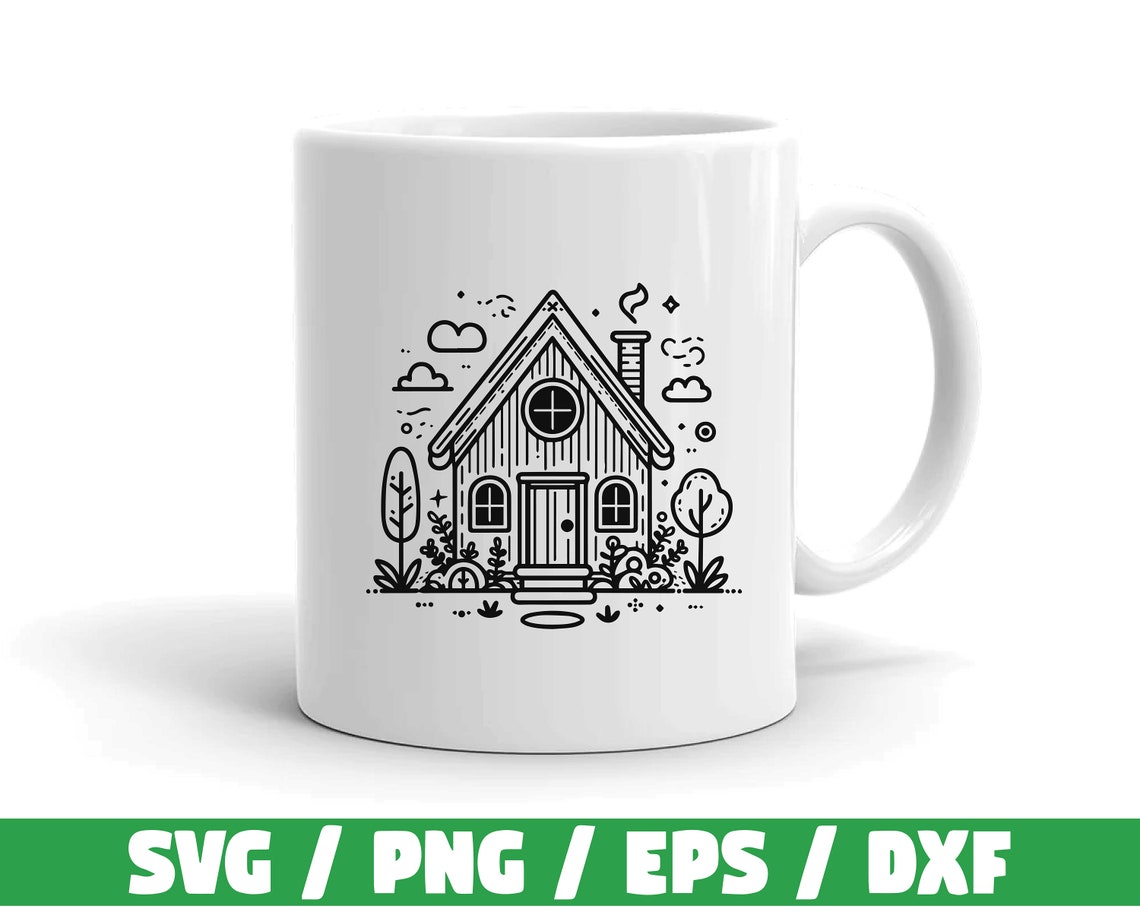 Little House Svg Bundle, Roof House Svg, House Outline Svg, Floral ...