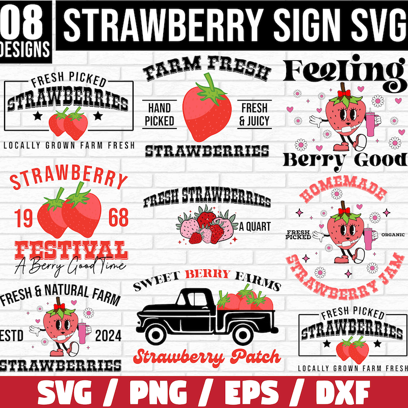 Strawberry Farm Sign - Etsy