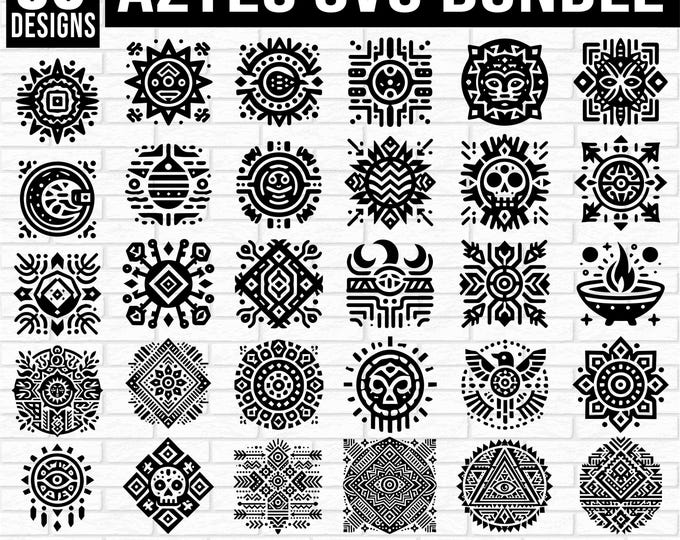 Aztec Svg Bundle, Southwestern Elements Svg, Tribal Pattern Svg, Aztec ...