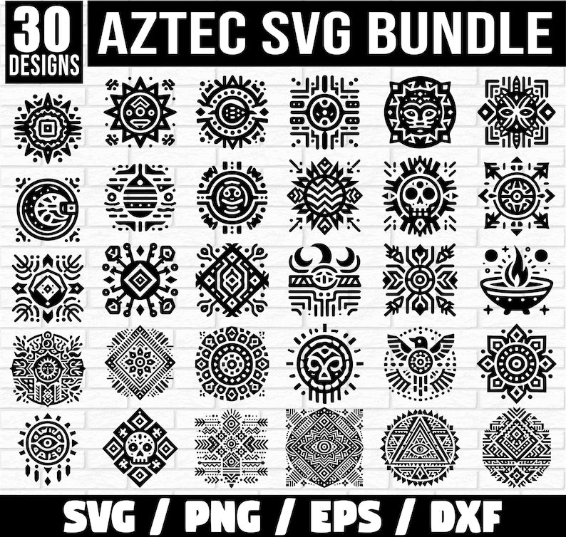 Aztec Svg Bundle, Southwestern Elements Svg, Tribal Pattern Svg, Aztec ...