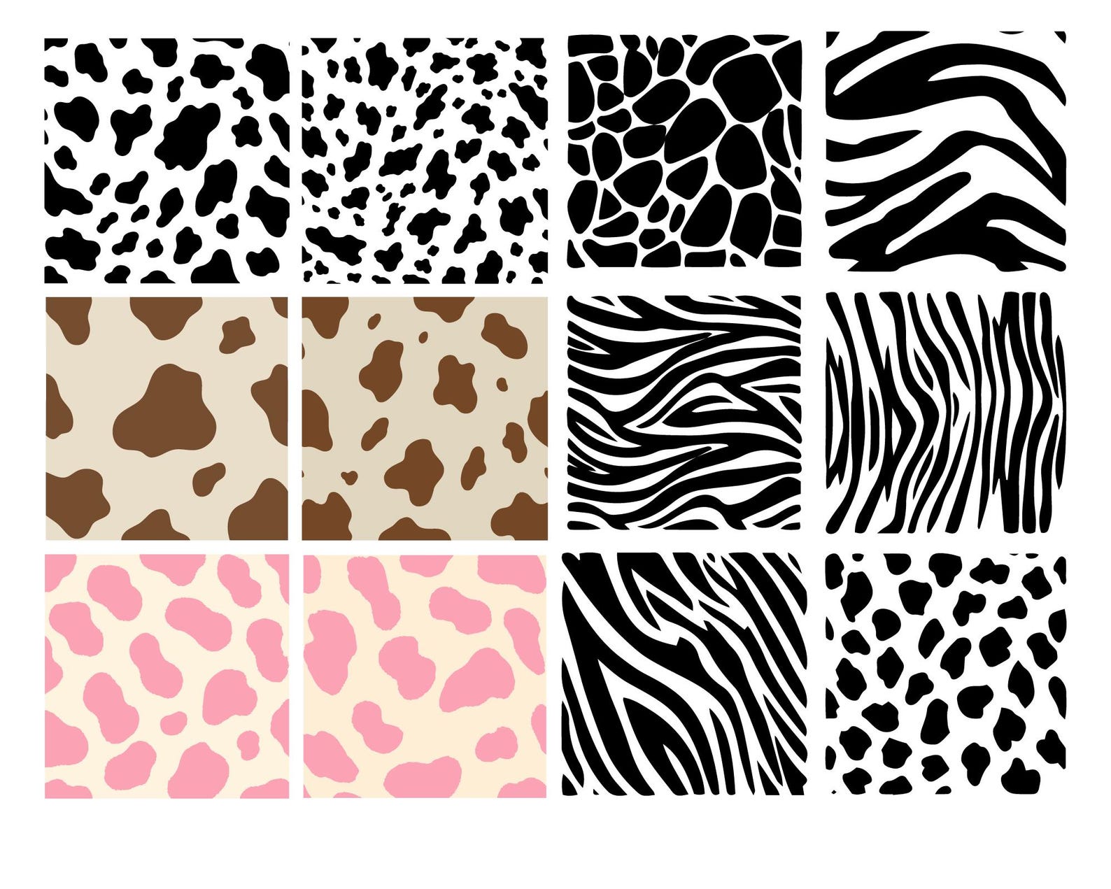 Cow Print Svg Png Bundle, Cow Texture Svg, Farm Animal Png, Cow Print ...