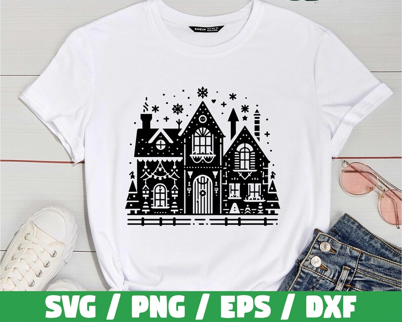 Christmas Town Svg, Winter House Bundle, Winter Village Svg, Winter ...