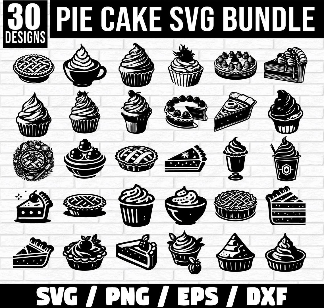 Cute Pie SVG Designs, Fall Season Silhouette & Cricut Graphics ...
