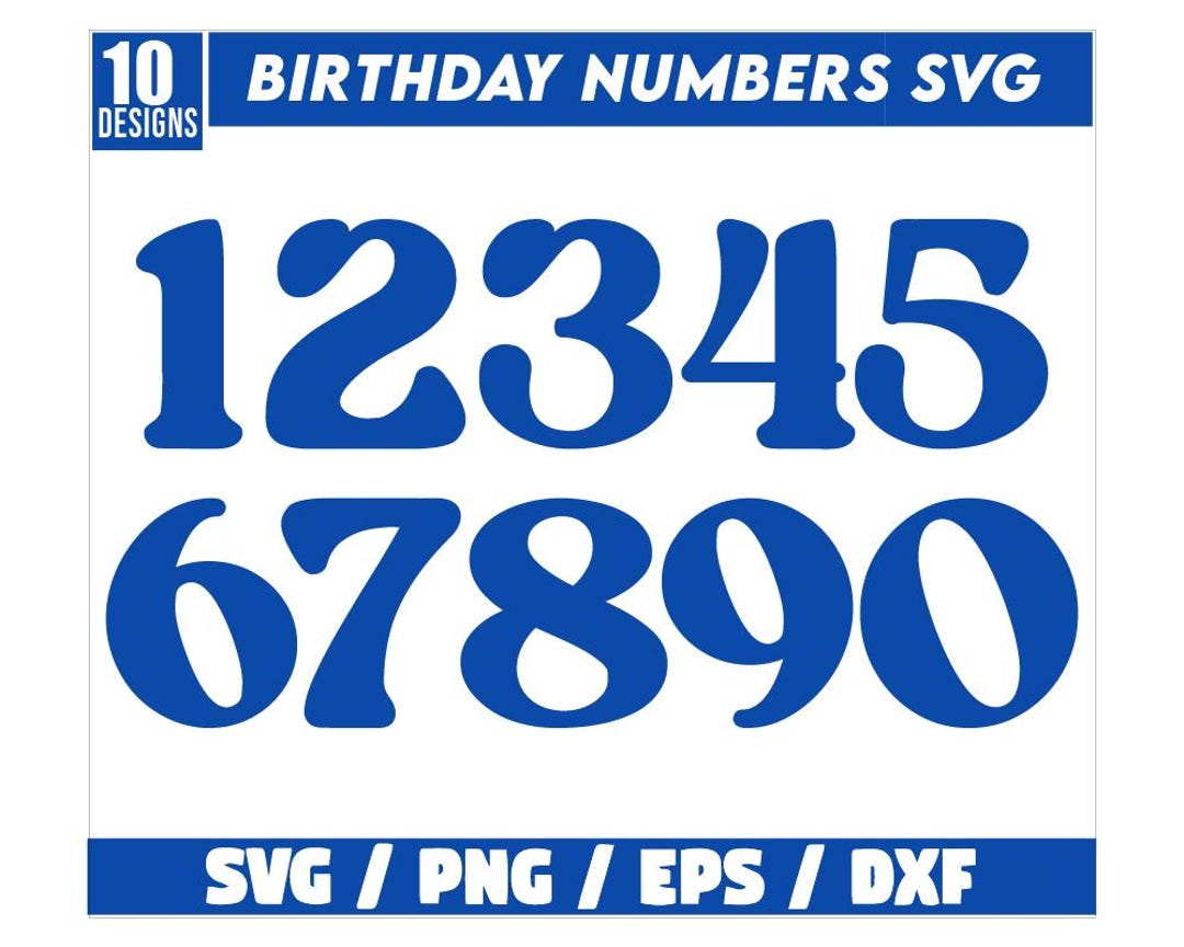 Birthday Numbers Svg Bundle, Numbers SVG Bundle, Kids Birthday Party ...