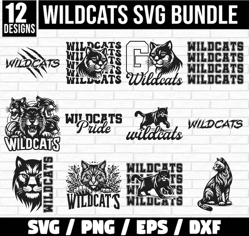 Wildcats Svg Bundle, Wildcats School Spirit Shirts, Wildcat Shirt Svg ...