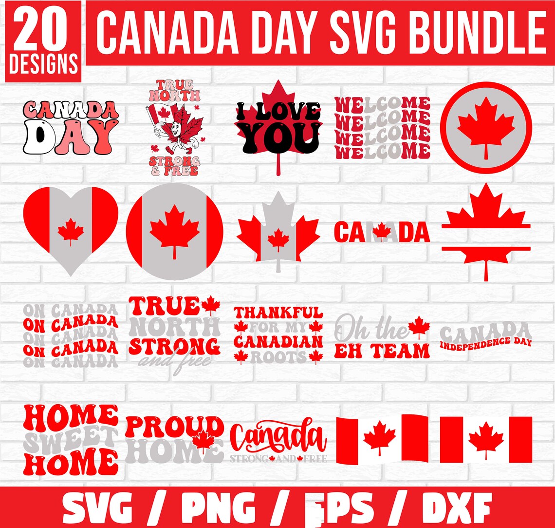 Canada Day SVG Bundle, Canada SVG, Canada PNG, Canada Shirt Design ...