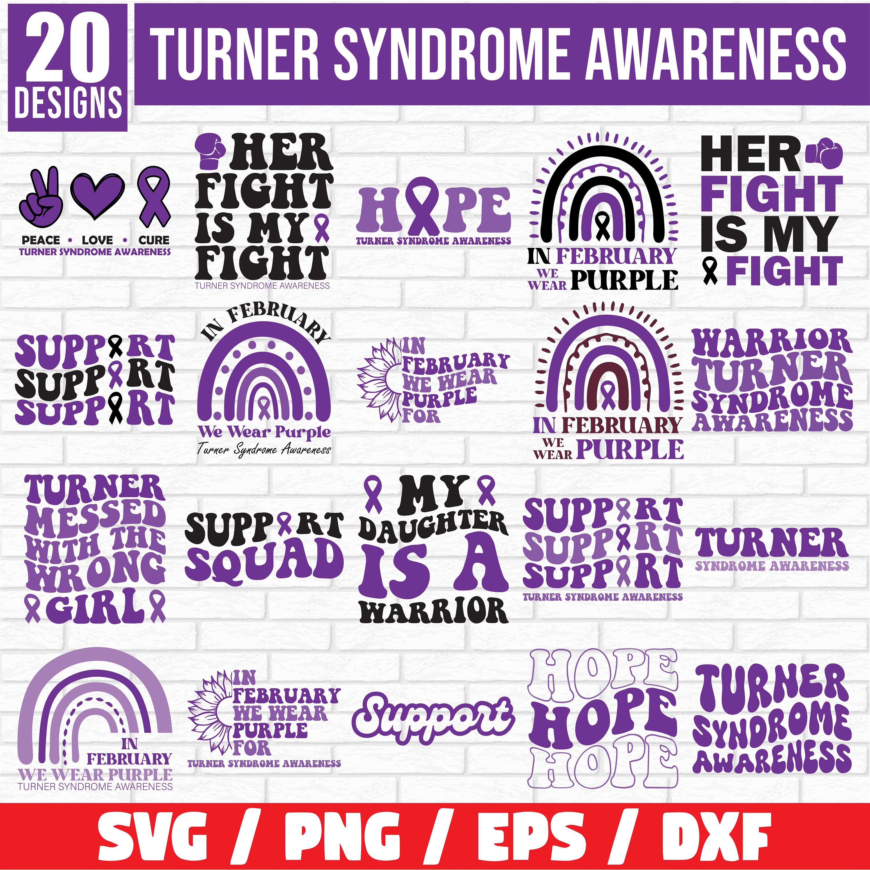 Turner Syndrome Awareness Svg Bundle, Turner Syndrome Awareness Svg Png ...