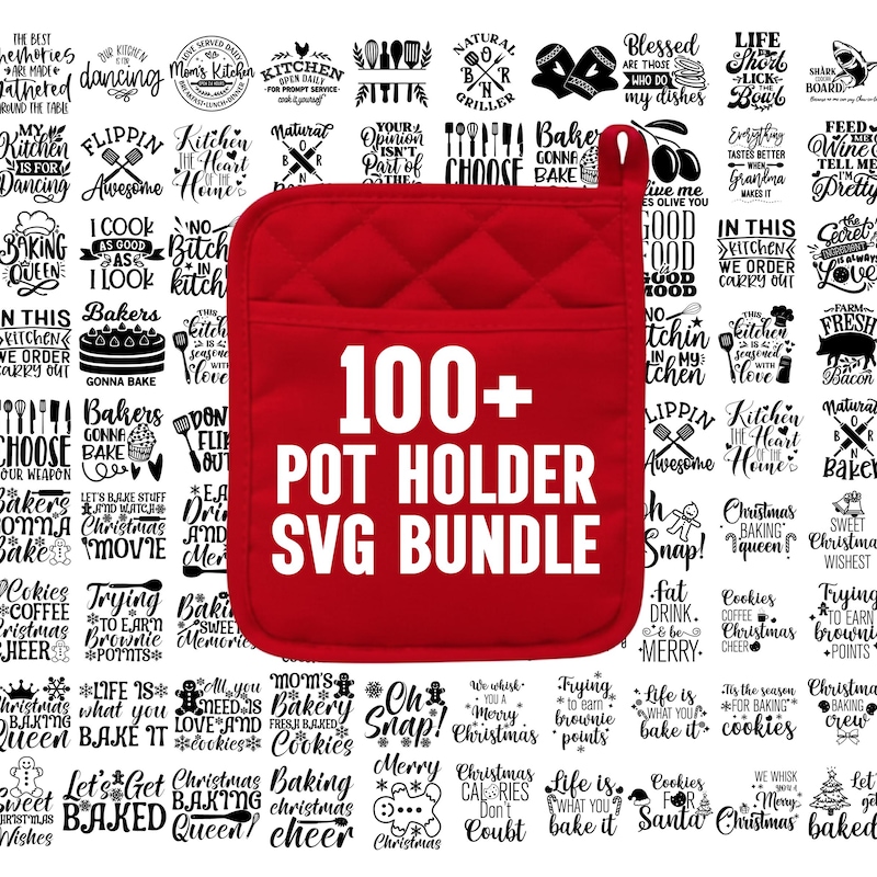 Christmas Pot Holder Svg - Etsy