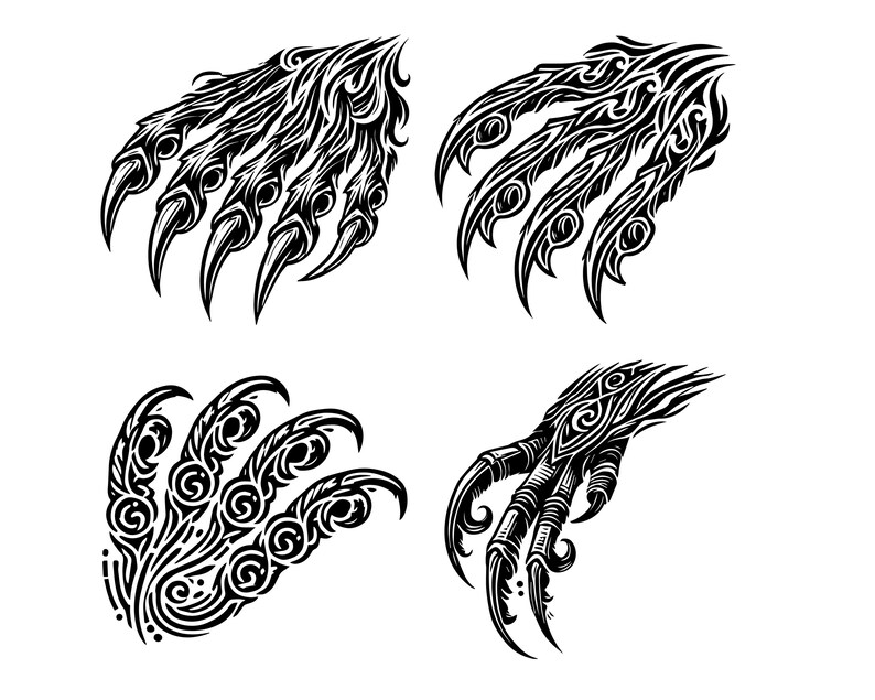 Claw SVG Bundle, Claw PNG Bundle, Dino Claw, Marks Svg, Scratch Svg ...