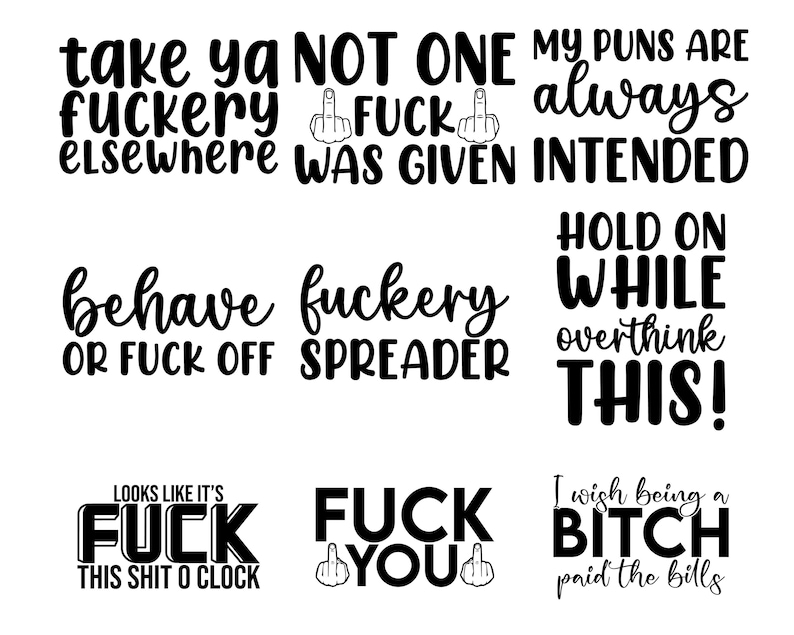 Adult Svg Bundle, Adults Svg, Rude Svg, Crafting Bundle, Adult Quotes ...