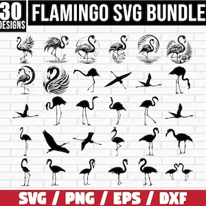 Flamingo SVG Bundle, Flamingo Svg, Pink Flamingo Svg, Flamingo Summer ...