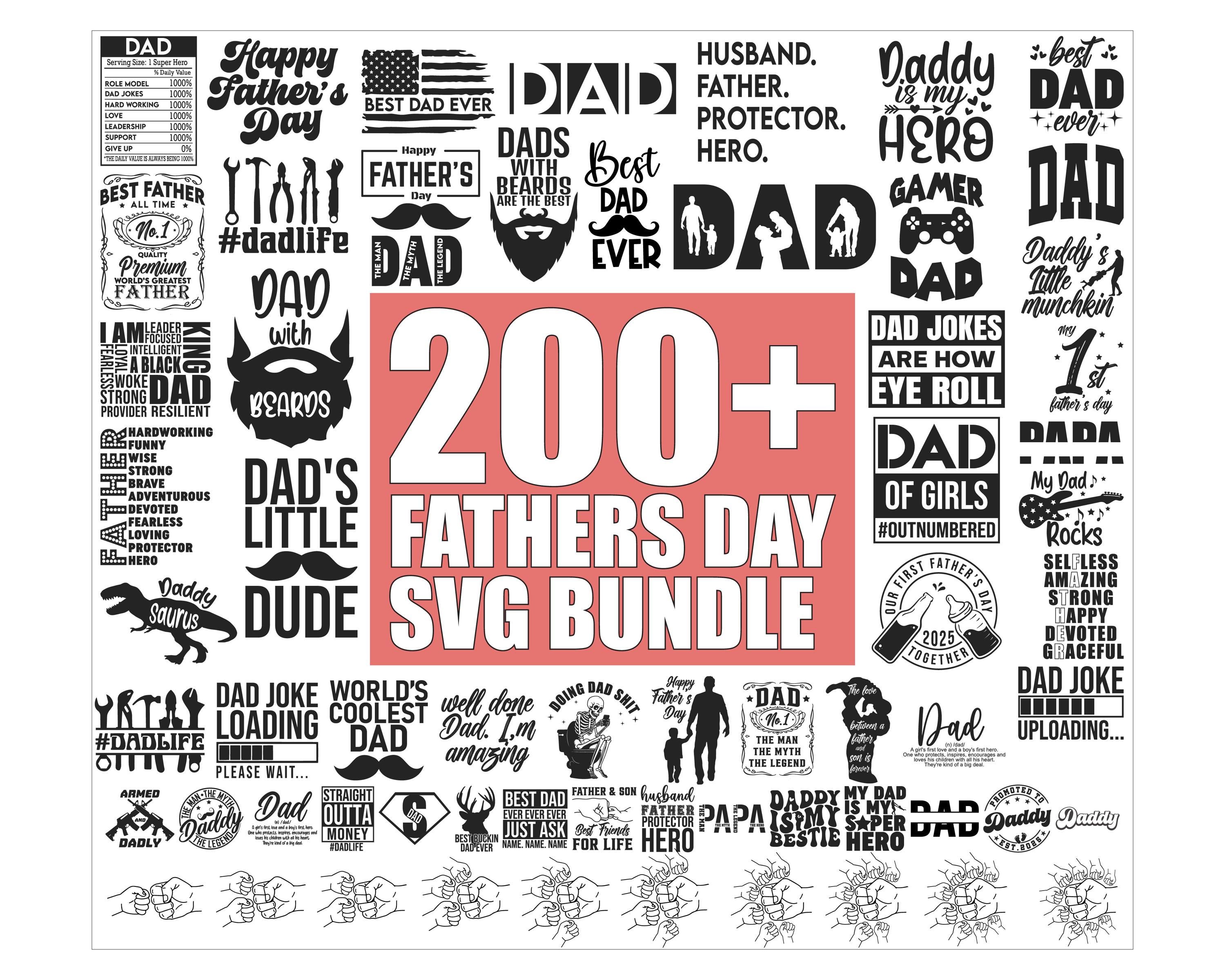 200 Father's Day SVG Bundle, Father SVG, Father Quotes SVG, Best Dad ...