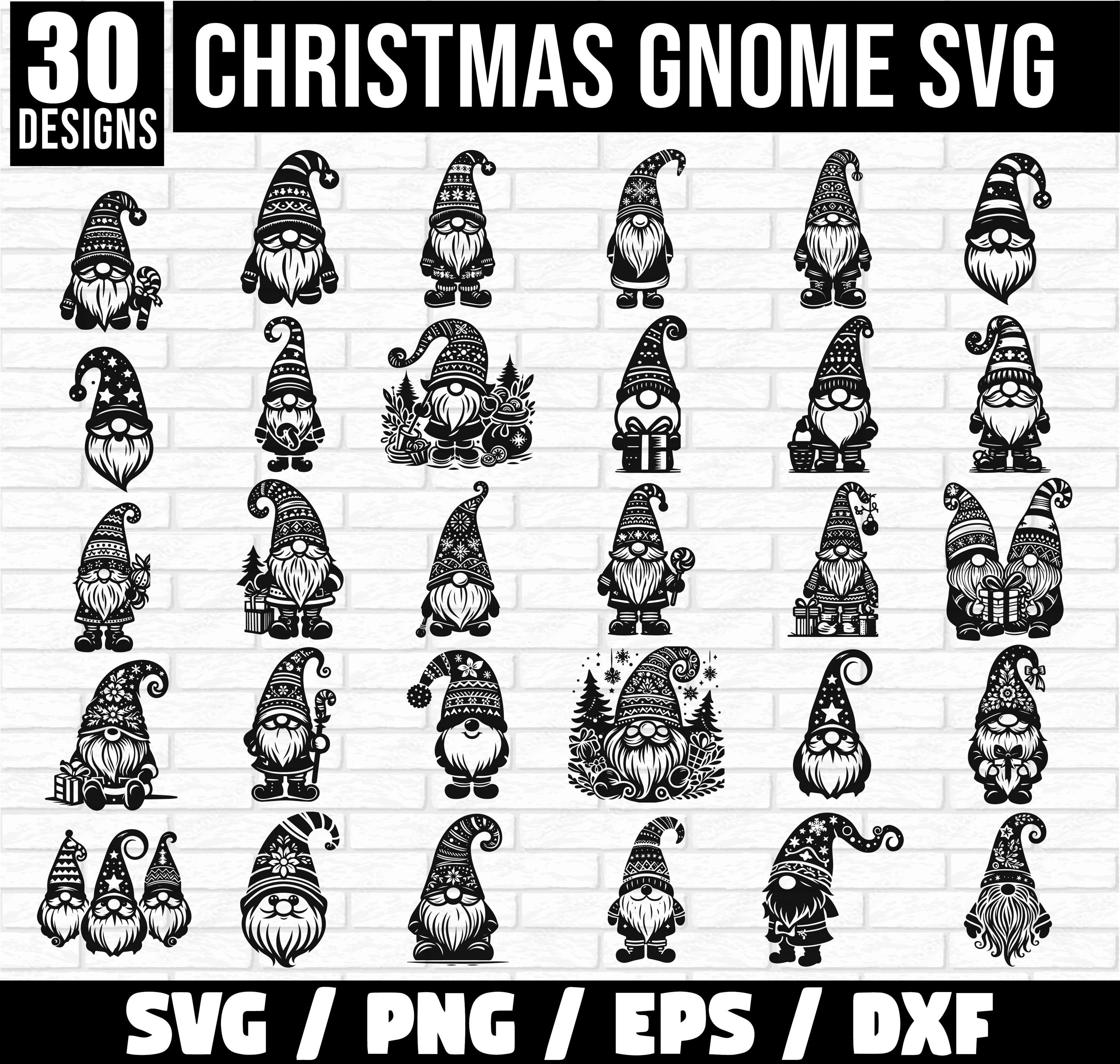 Christmas Gnomes Svg Bundle, Gnomes Svg, Gnome Clipart, Cute Gnomies ...