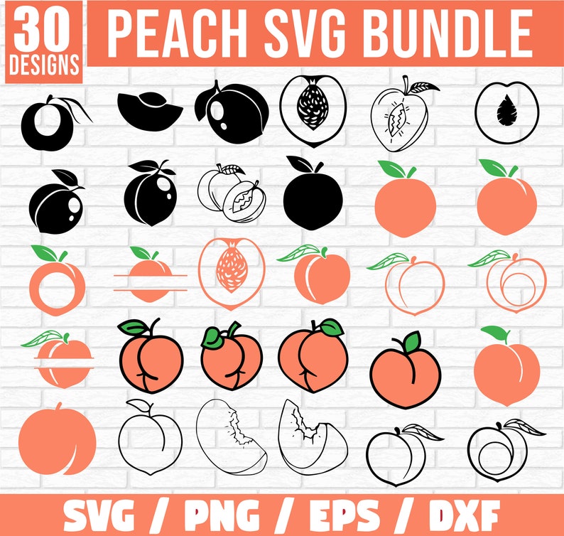 Peach Svg, Peach Clipart, Peach Butt Svg, Peach Print Shirt, Peach Cut ...