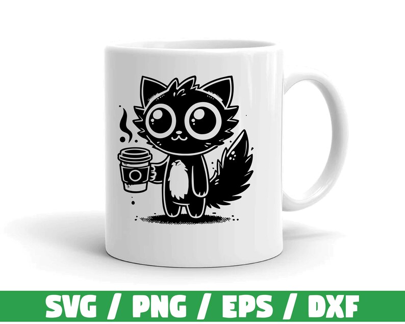 Coffee Cat Svg Bundle, Funny Coffee Cats PNG, Cat Drinking Coffee Svg ...