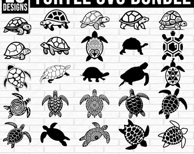 Turtle Svg Bundle, Cute Turtle Png, Sea Turtle Svg, Baby Turtle Cut ...