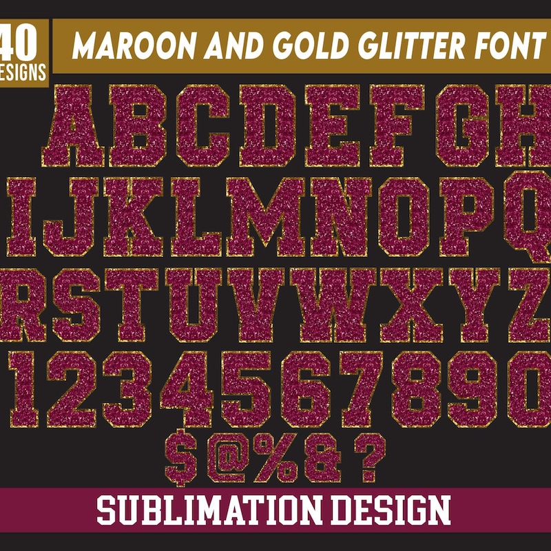 Maroon Gold Alpha - Etsy