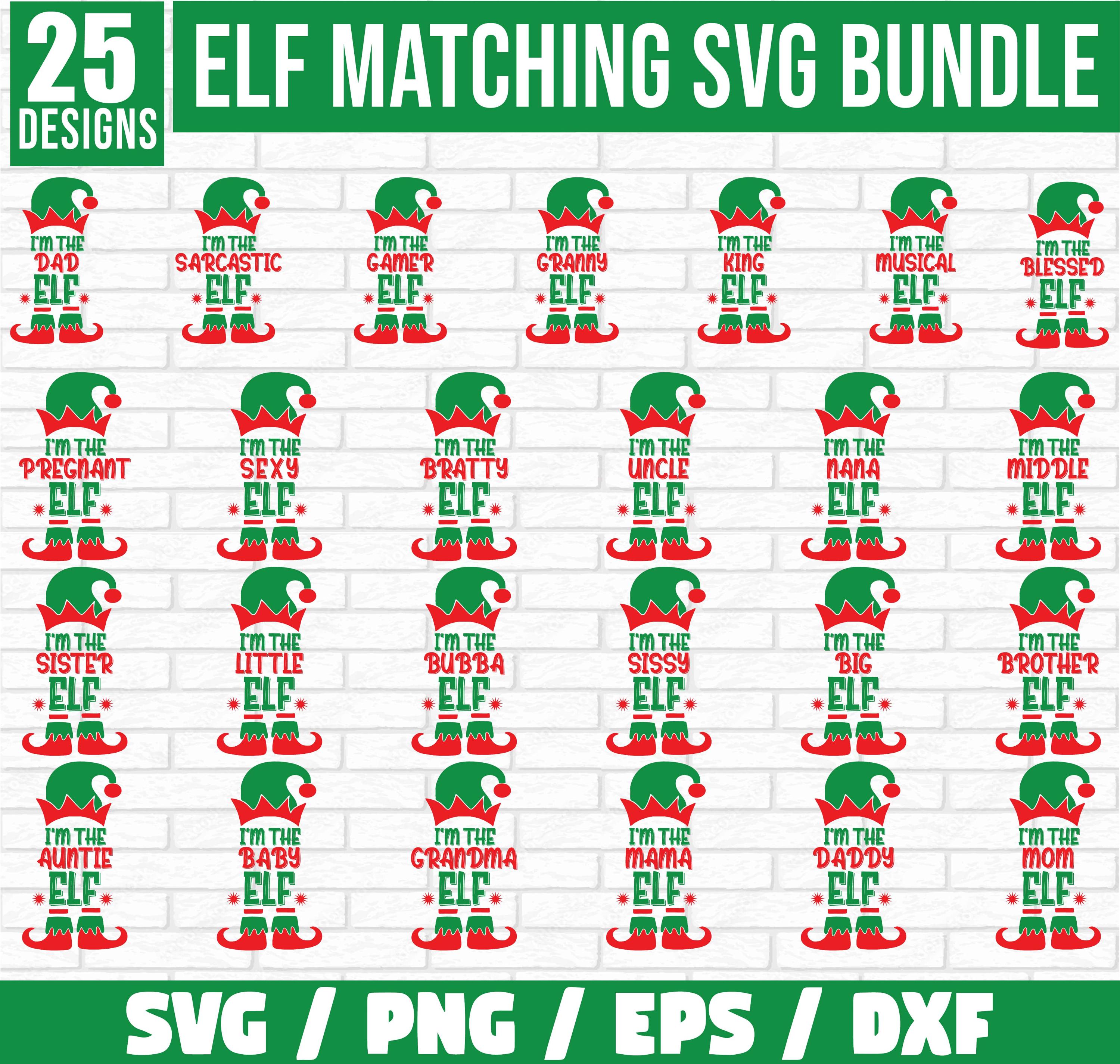 Elf Family SVG Bundle, Elf SVG, Elf Shirt SVG, Family Christmas Svg ...