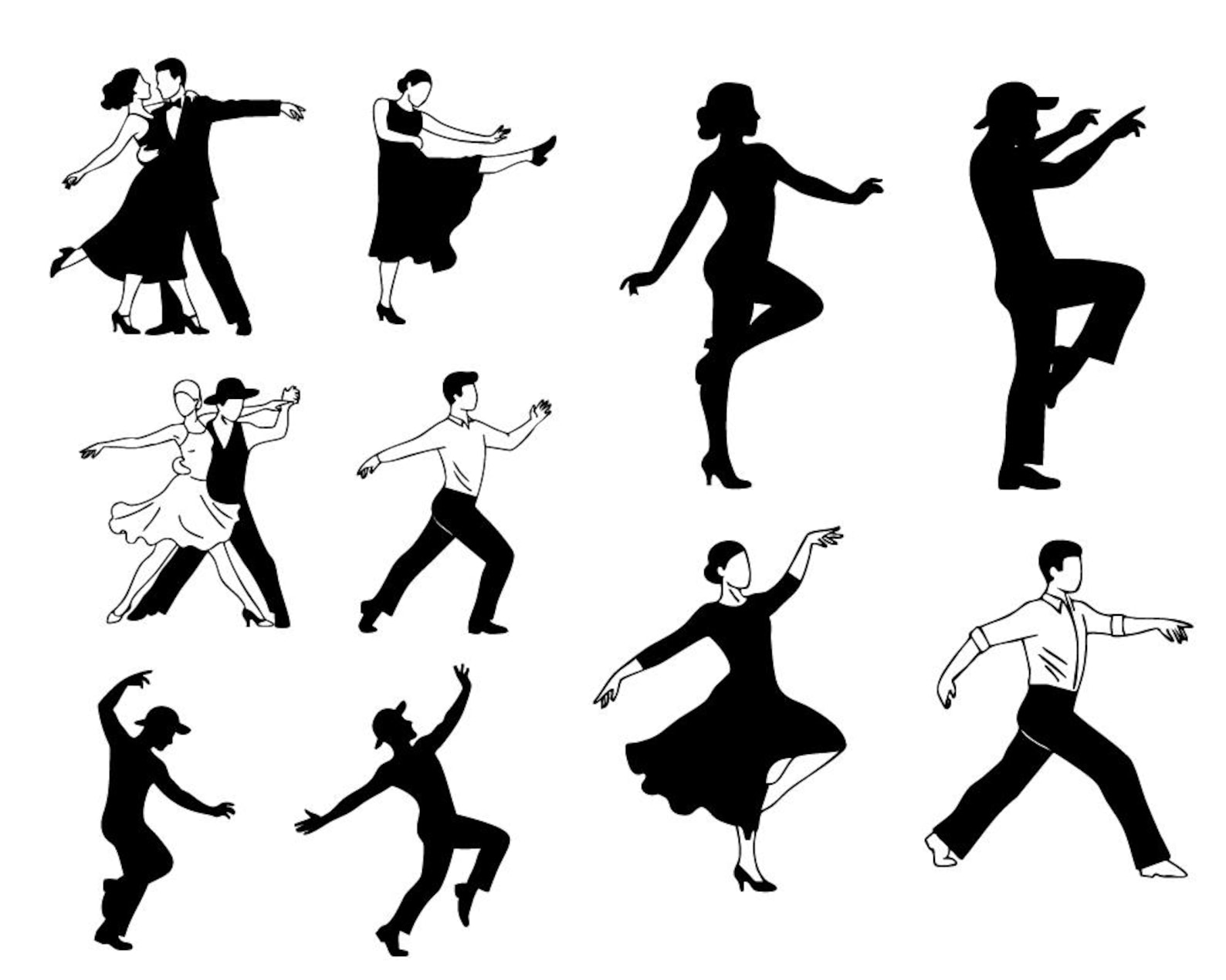 Swing Dance SVG Bundle, Dance Bundle SVG, Dance Clipart, Dance Cut File ...