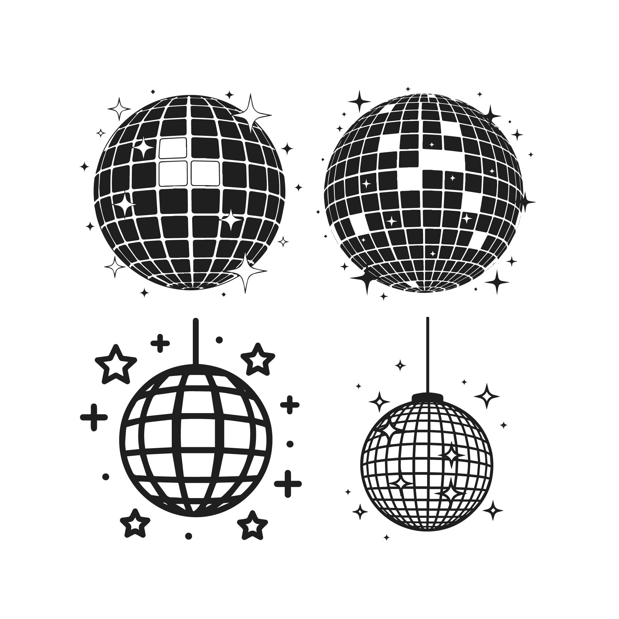 Retro Disco Ball Clipart, Disco Ball SVG Bundle, Party SVG Bundle ...