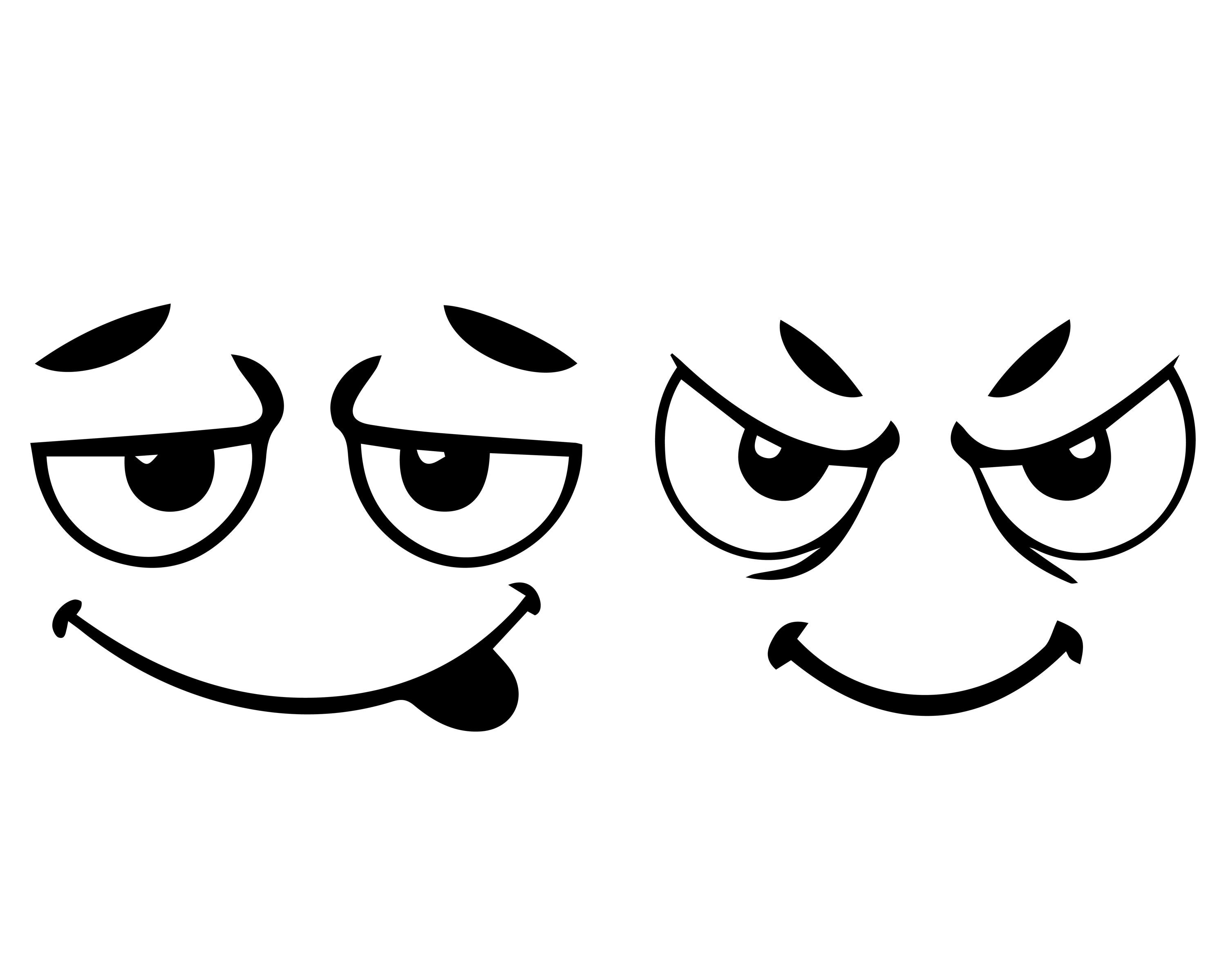 Cartoon Faces Svg, Cartoon Emotion Faces SVG Bundle, Cartoon Face ...