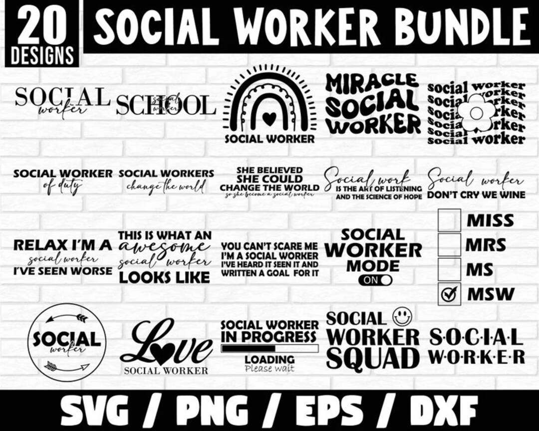 Social Worker Svg Bundle, Social Work Svg, Social Worker Life Svg ...